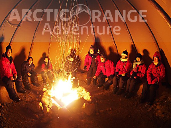 Campfire in the tipi | Arctic Range Adventure