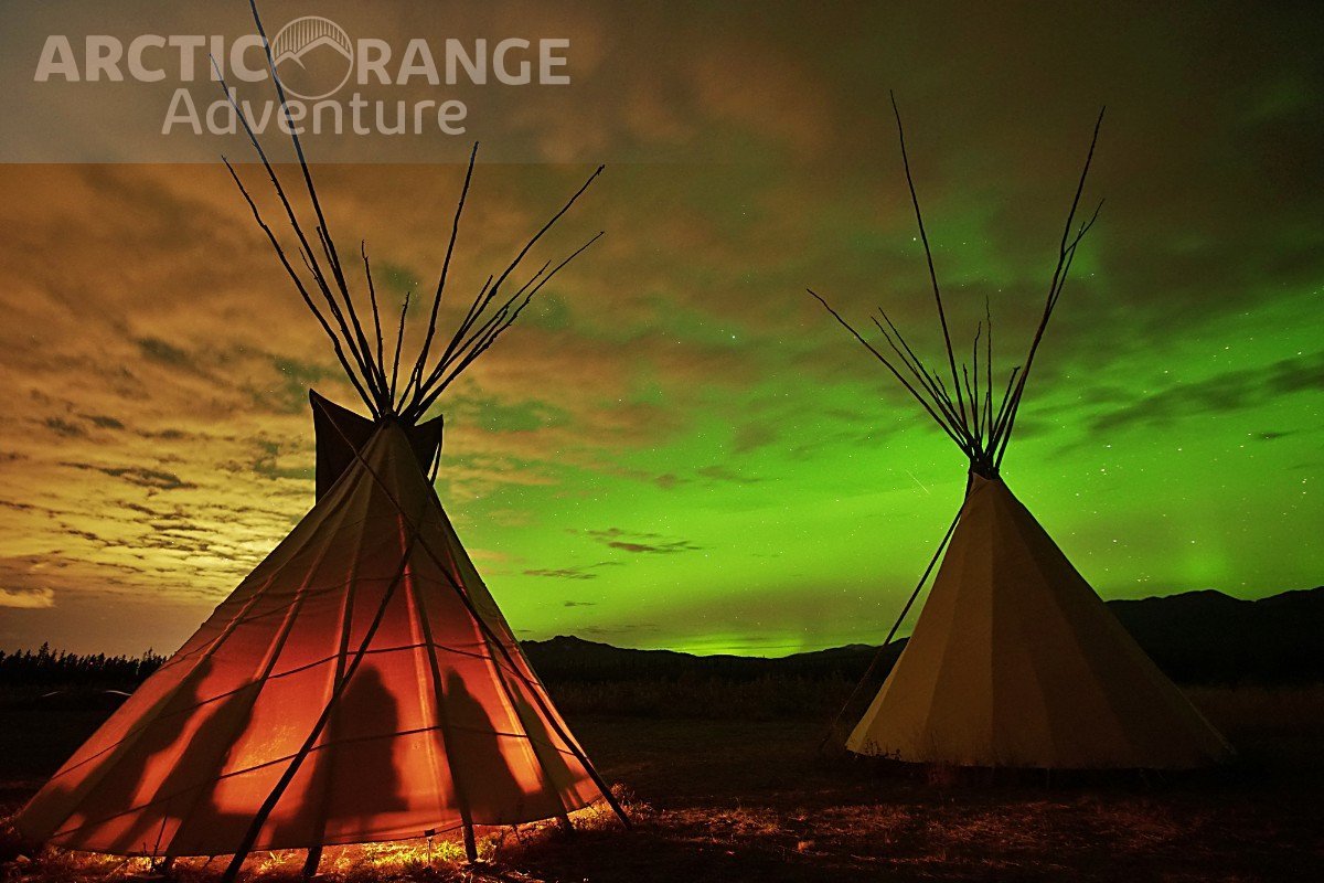 Our guest enjoy the cozy fire place inside our teepee | Arctic Range ...