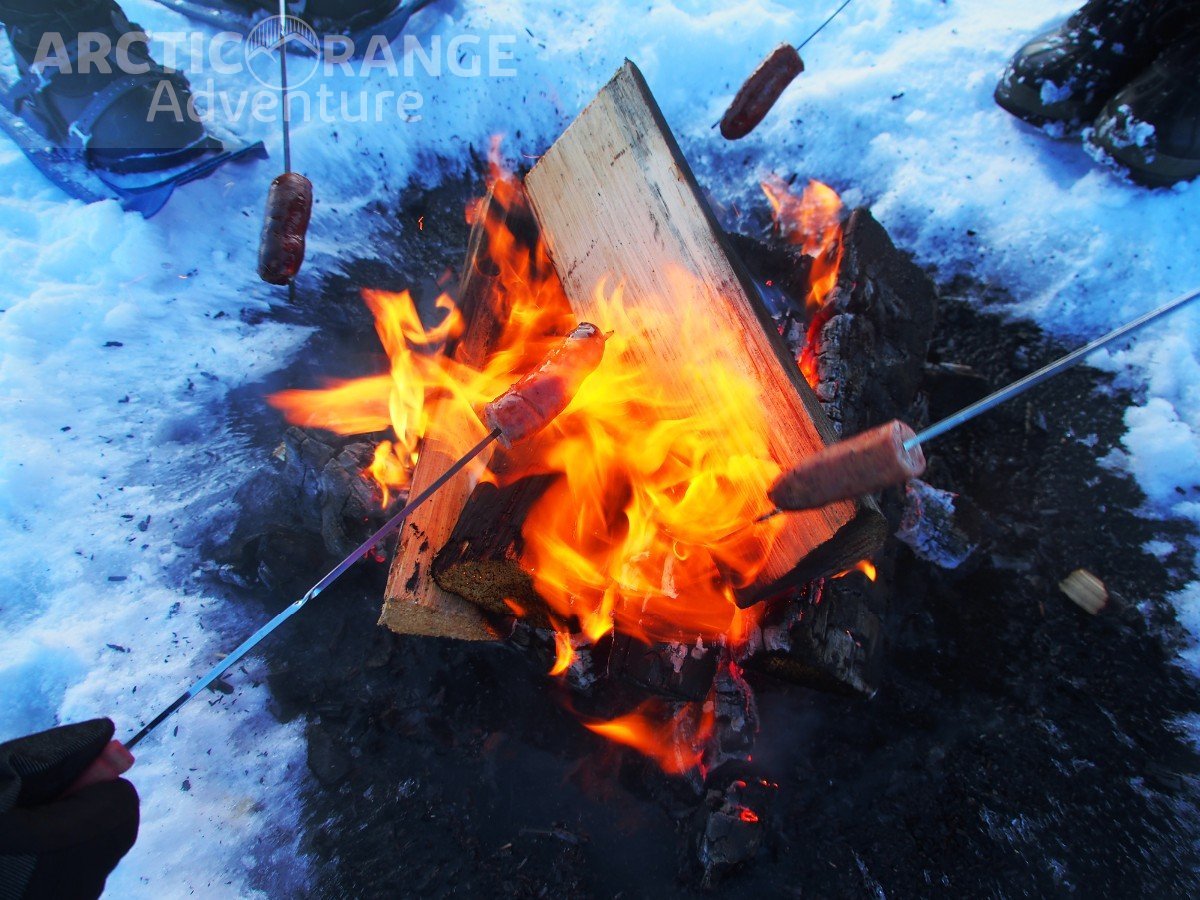 Campfire on lake | Arctic Range Adventure