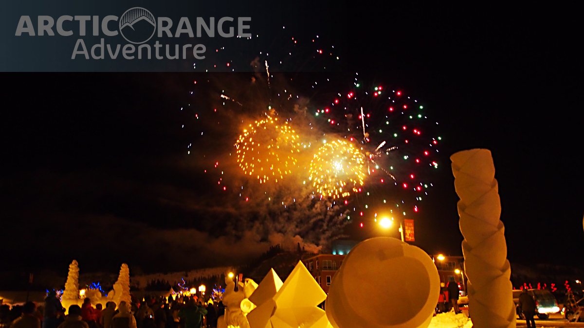 Snow Sculptures under the Fireworks | Arctic Range Adventure