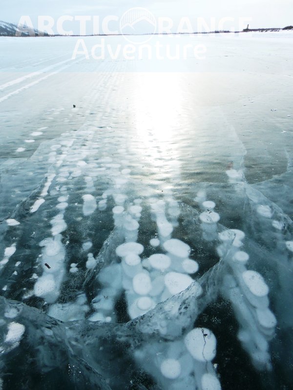 Frozen bubbles in the ice road | Arctic Range Adventure