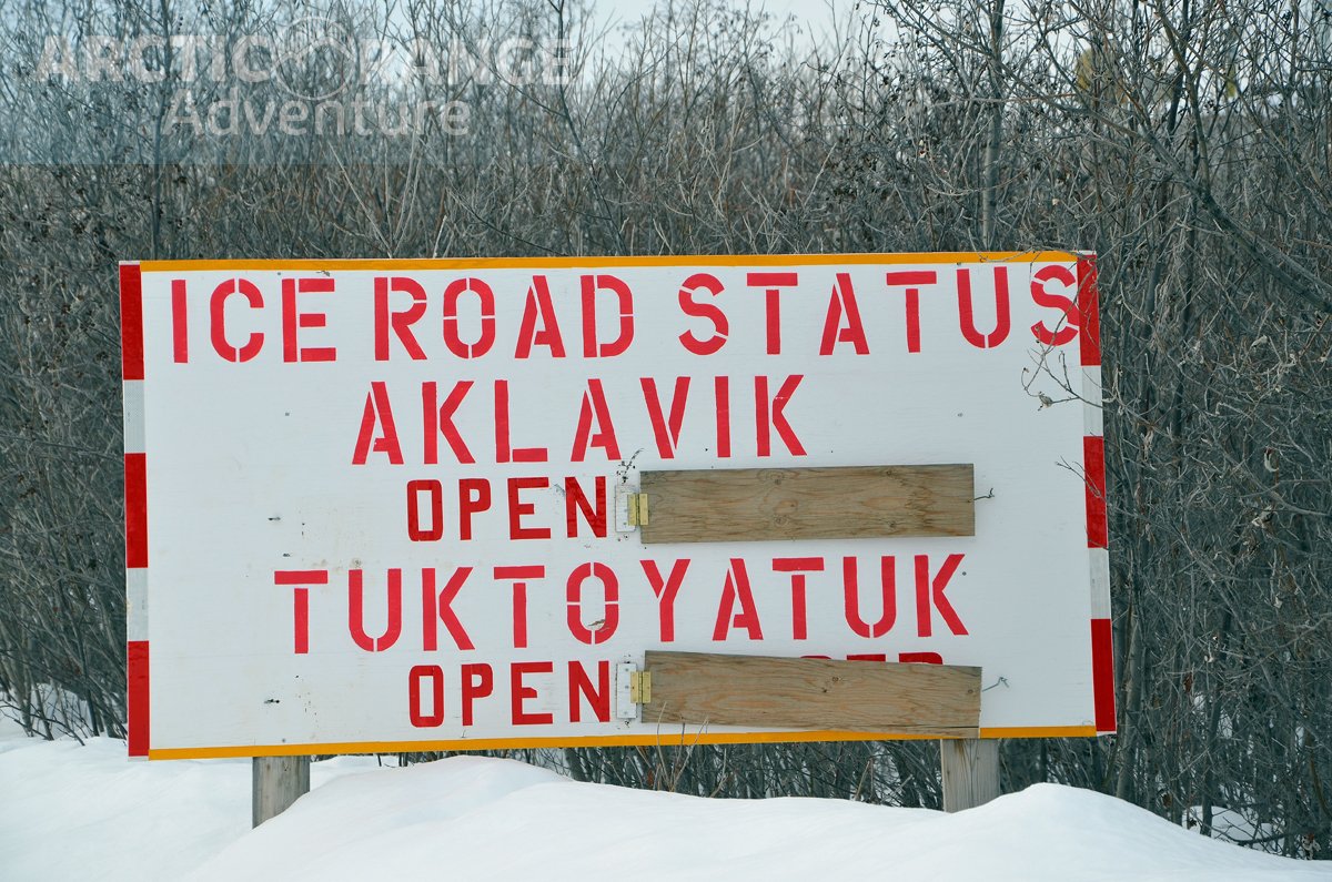 Ice Road Sign | Arctic Range Adventure